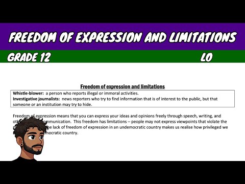 Freedom of Expression and Limitations | Grade 12 LO