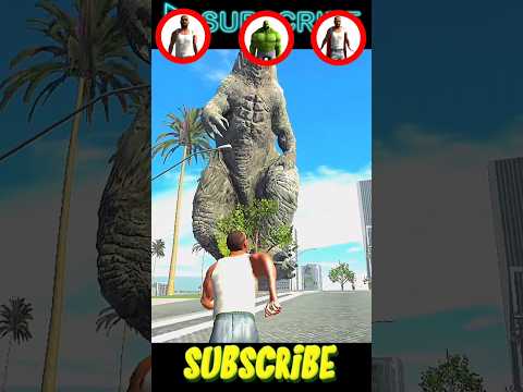 Godzilla fight character challenge Indian bike driving 3D #shorts #gaming #gta