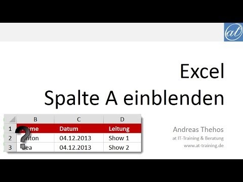 Excel – Spalte A einblenden – Originalgröße behalten | at Excel-Blog ...