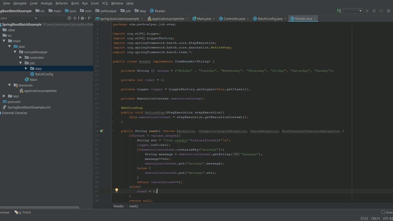 Spring boot batch example