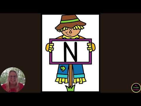 Learn Uppercase Letters with Fall Scarecrow Flashcards | Fun Alphabet Practice for Kids