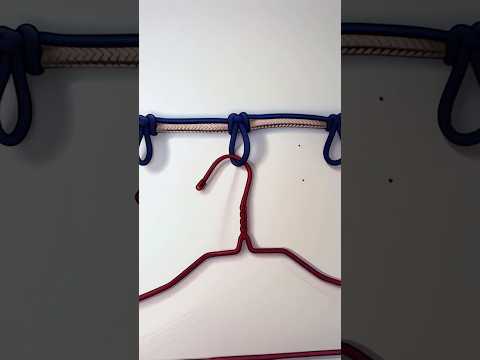 How to Tie Rope to Hang Clothes Hangers Without Slipping. Clever Solutions