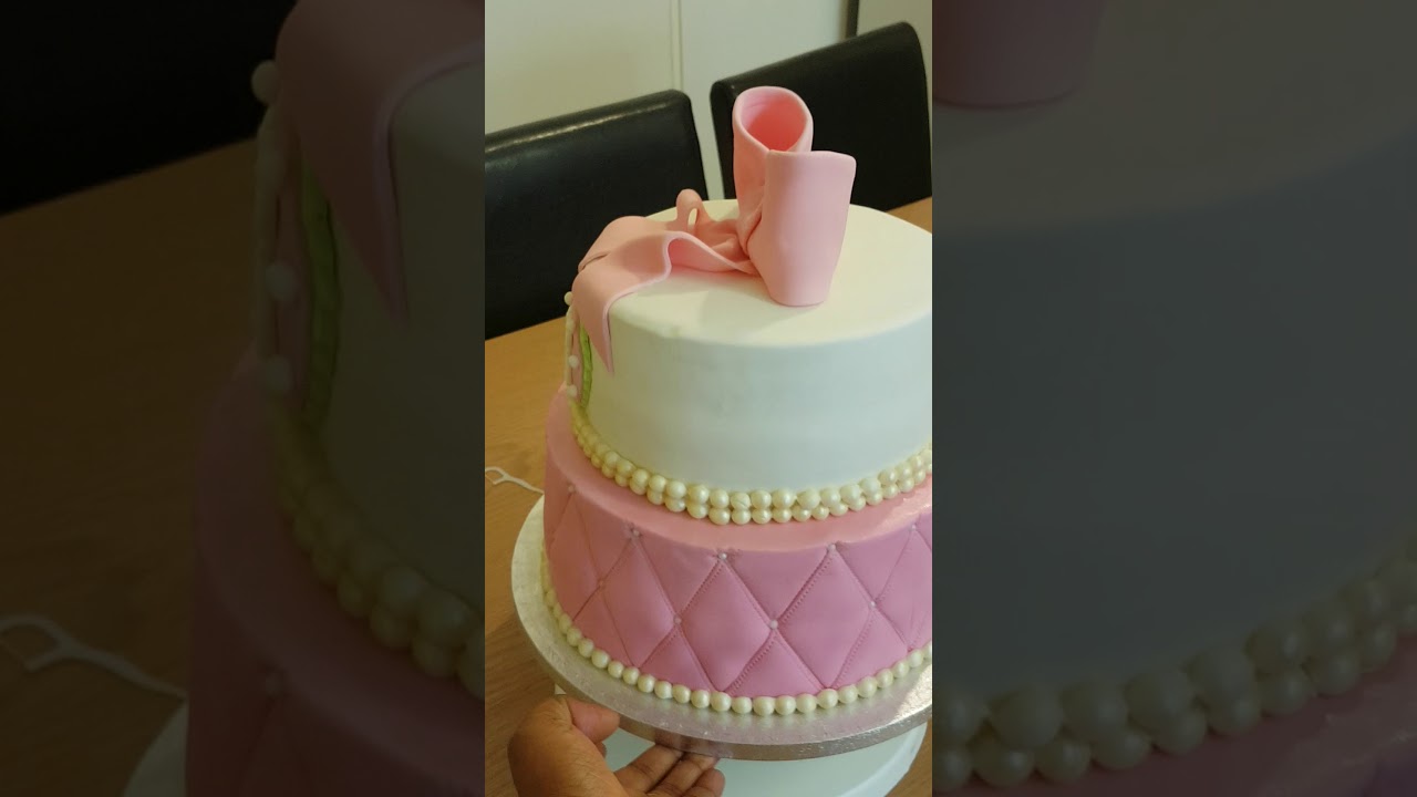 My Pink and White coloured 18th Birthday Cake...Pretty!