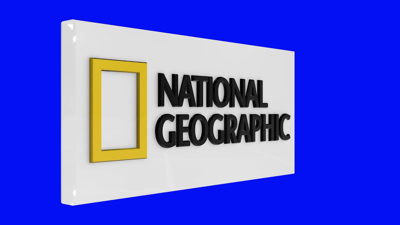 National Geographic Blue Screen Logo Loop Chroma Animation