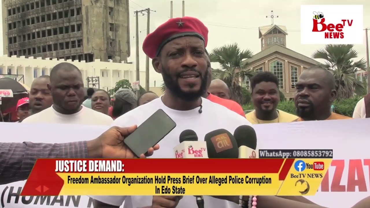 Freedom Ambassador Organization Hold Press Brief Over Alleged Police Corruption In Edo State.