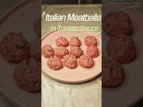 Must-Try Italian Meatballs in Tomato Sauce #recipe #food #meatballs