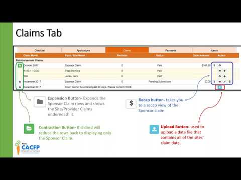 CACFP Claim Demo