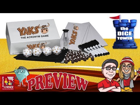 "YAKS" a Dice Tower Preview - with Boardgame Corner
