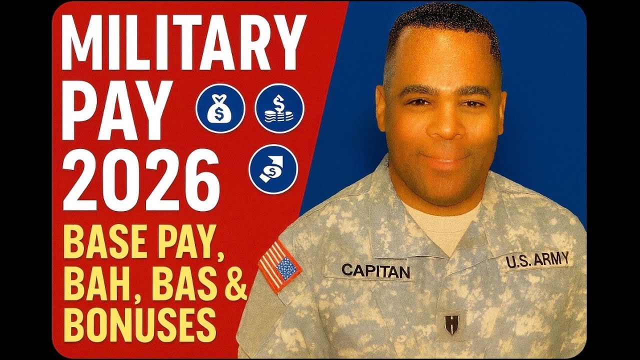 Military Pay 2026 – Base Pay, BAH, BAS & Bonuses.