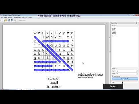 Word Search Creator tutorial
