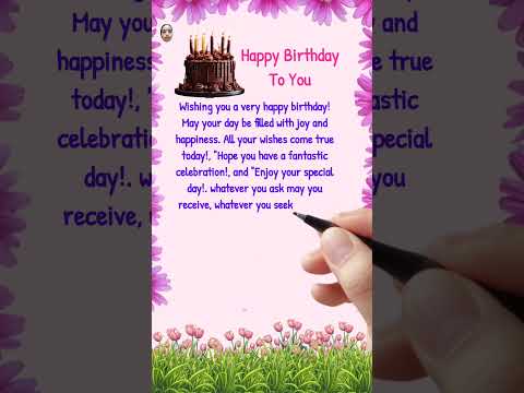 Happy Birthday Wishes For Everyone || Birthday Wishes For Someone Special #shorts #happybirthday