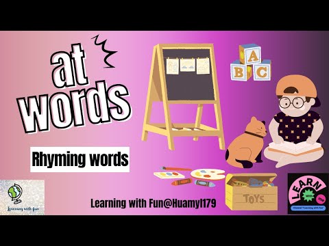 Rhyming Words for Kids |At words|| What are Rhyming Words? |AT Words for Kindergarten|Rhyming words