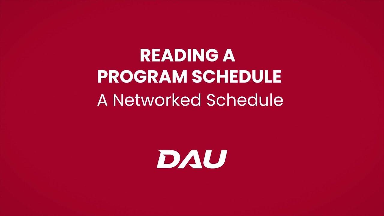 A Networked Schedule (Reading a Program Schedule)