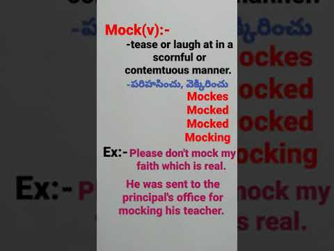 Mock(v)||Everyday vocabulary||today's word is "mock".