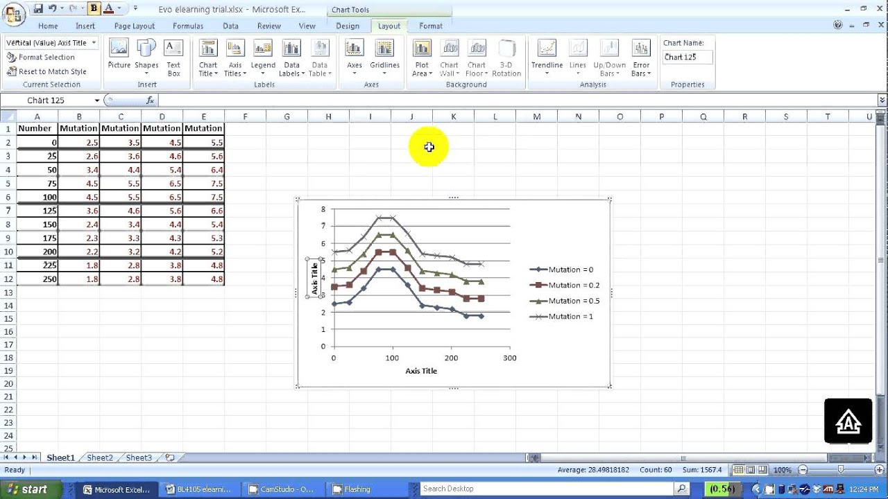 Evolution lab excel demo