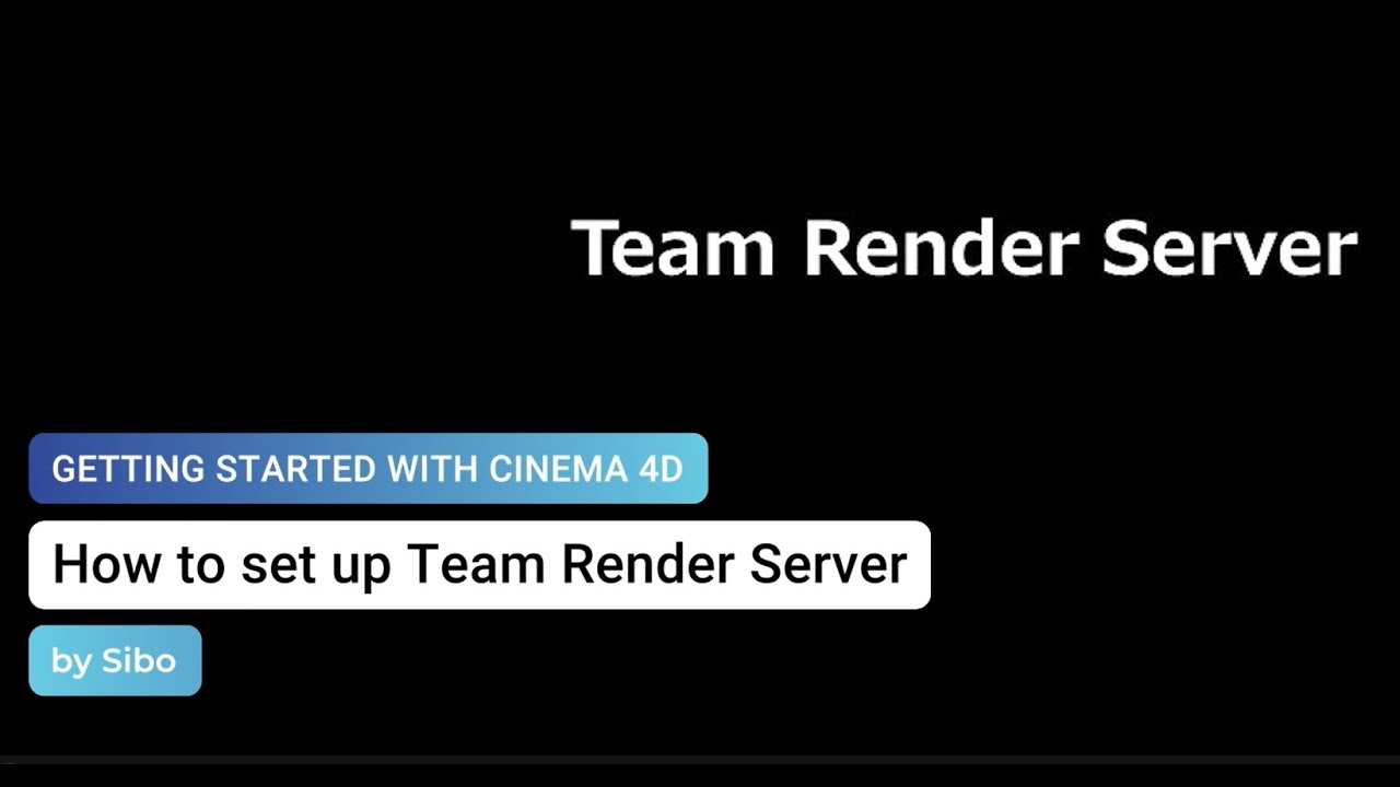 How to set up Team Render Server