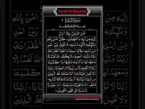 Surah Al-Baqarah سورة البقرة #tilawatequran #shorts #alquran #islamicproductions #viralvideo