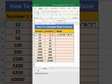 How To Calculate Ratio In Excel
