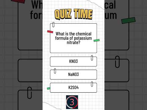 What is the chemical formula of potassium nitrate #quiztime #quiz #quizchallenge #quizquestions #qui