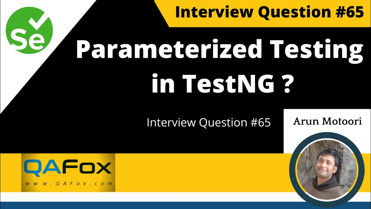 What is parameterized testing in TestNG? (Selenium Interview Question #65)