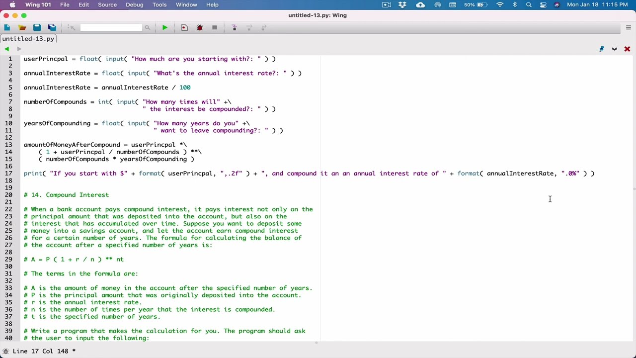 2.14. (Part 2) Compound Interest - Python