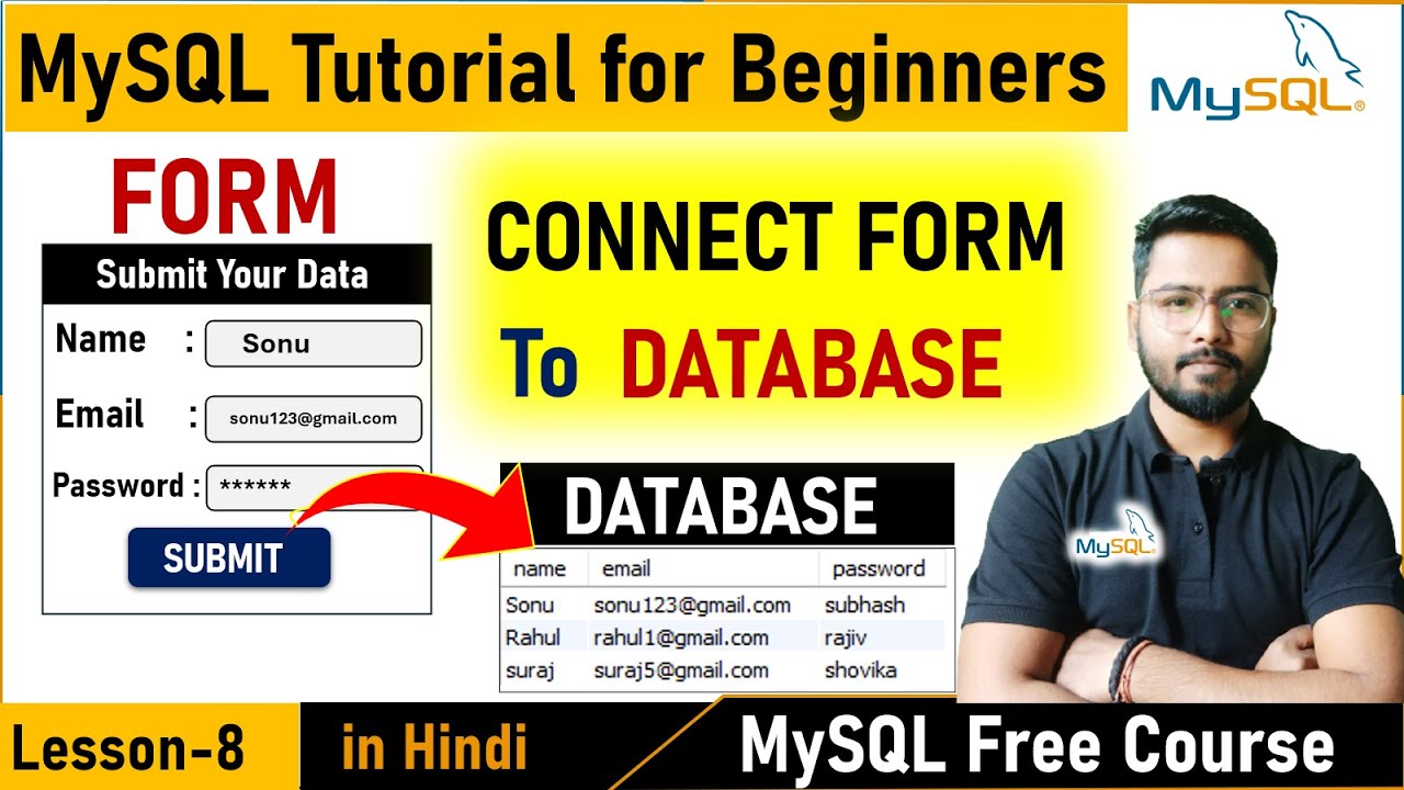 How to Connect HTML Form with MySQL Database using PHP | MySQL Tutorial