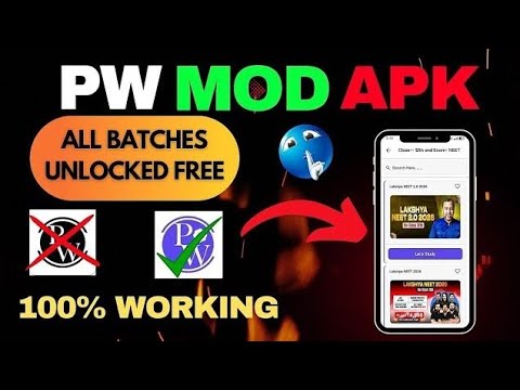 PW ALL BATCHES FREE 🔥 || PW MOD APK DOWNLOAD LINK 🔗 || #physicswallah #class11 #jee #jee2