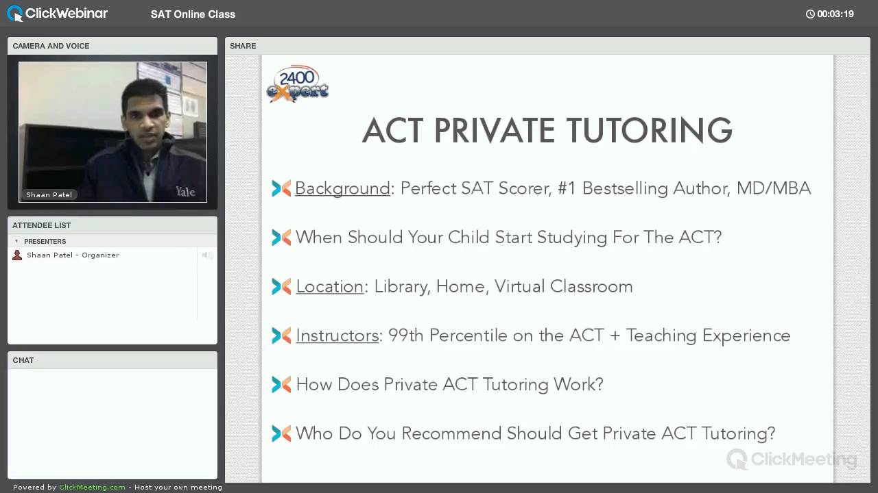 ACT Prep Private Tutoring 2016