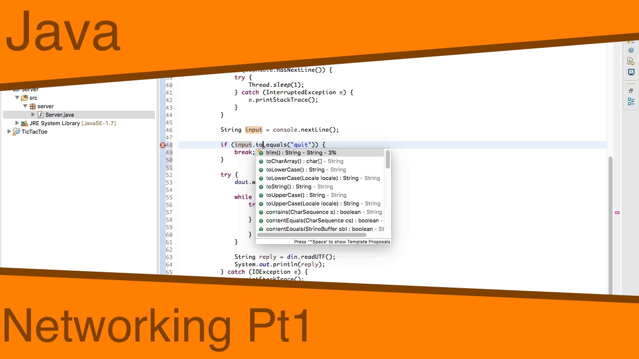 Java Ep31 - Networking Pt1 - Initial connection