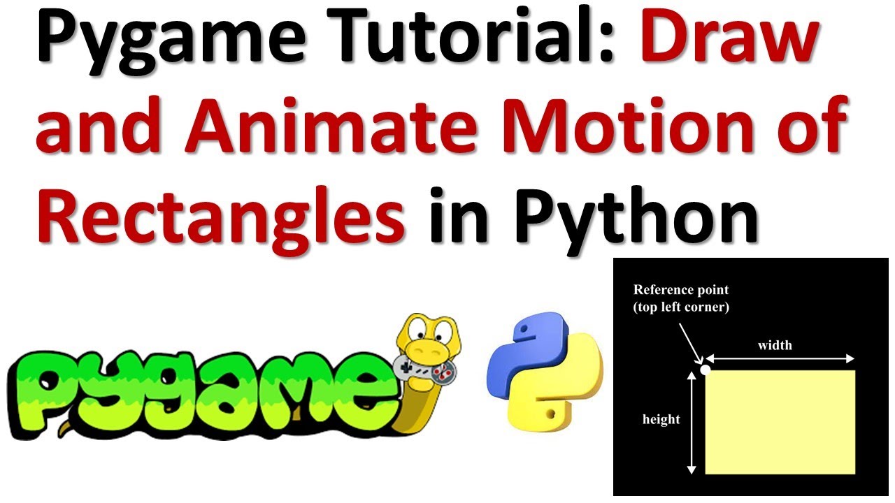 Pygame Tutorial: Draw and Animate Motion of Rectangles In Python and Pygame Library
