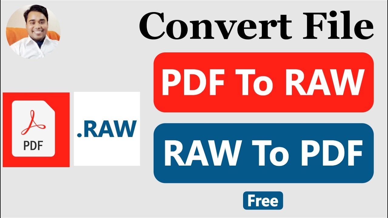 Convert PDF File To RAW File | Convert RAW File To PDF File Online Free