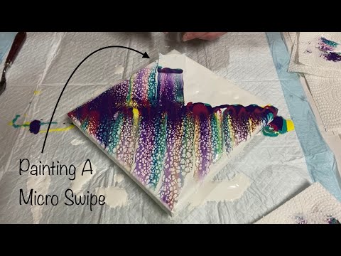 Painting a Micro Swipe - Fun and EASY Acrylic Pouring!
