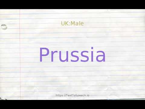 How to pronounce prussia