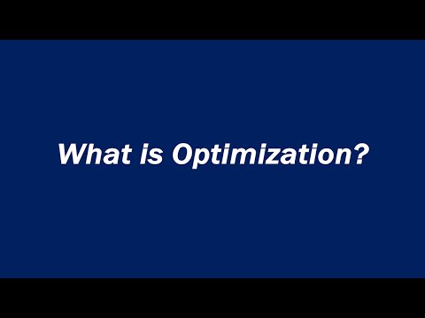 What is Optimization?