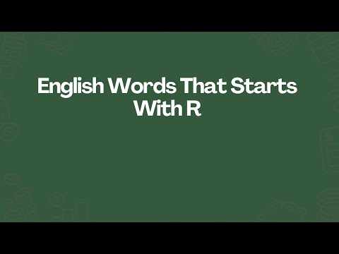 English Words That Starts With R