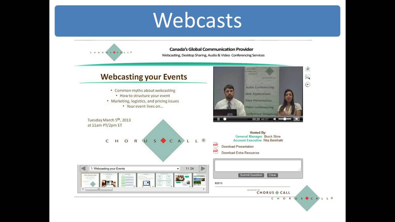 Webcasts vs Web meetings