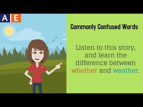 Commonly Confused Words - Weather and Whether