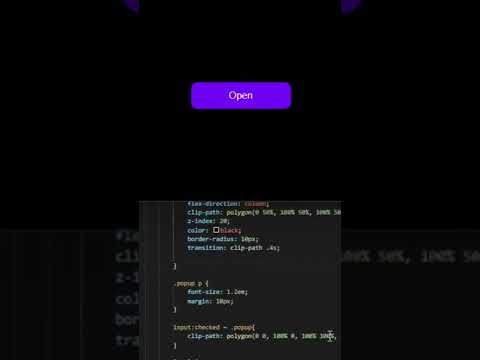 How to make pop up box html css