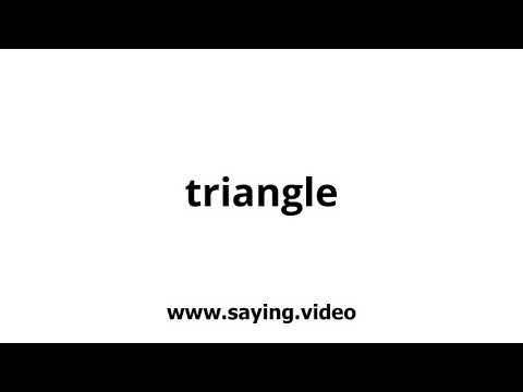 How to say triangle in English