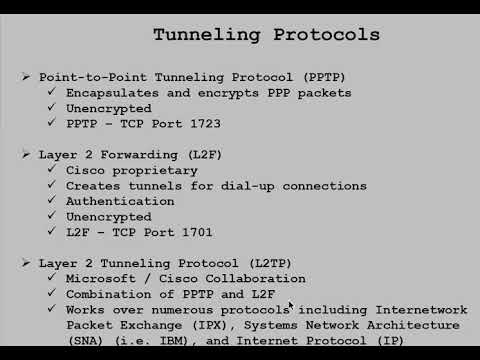VPN and Tunneling Protocols