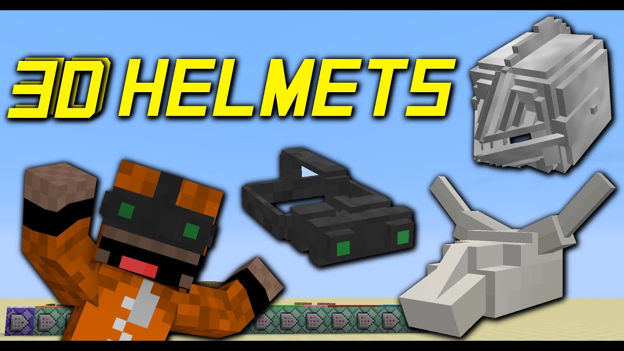 Minecraft - Command Block Creation - 3D Model Helmets!