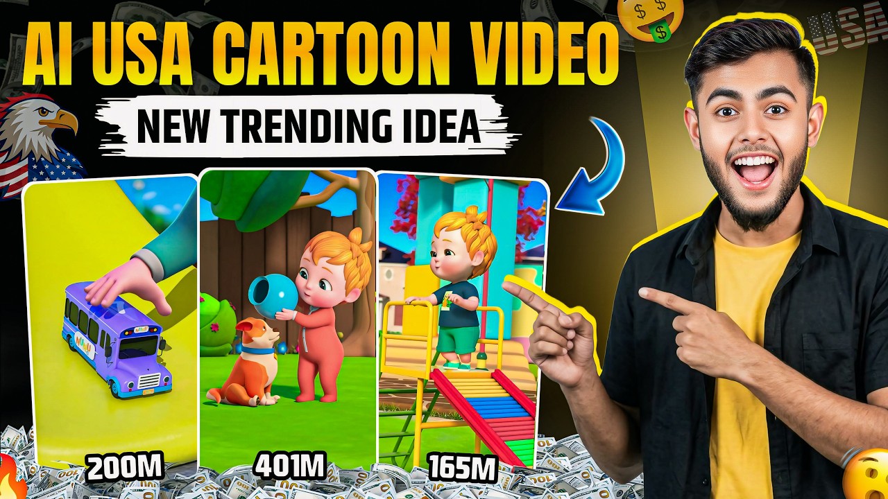 USA Kids Cartoon Video Kaise Banaye FREE AI Se | 2026 Viral Method Step-by-Step | Ai Video Editing