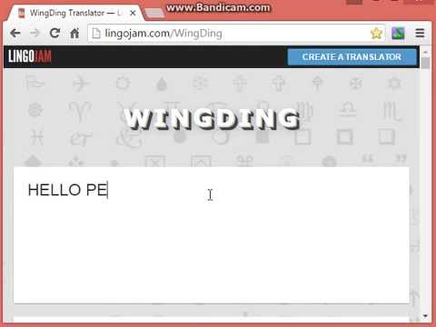 How to translate wingdings