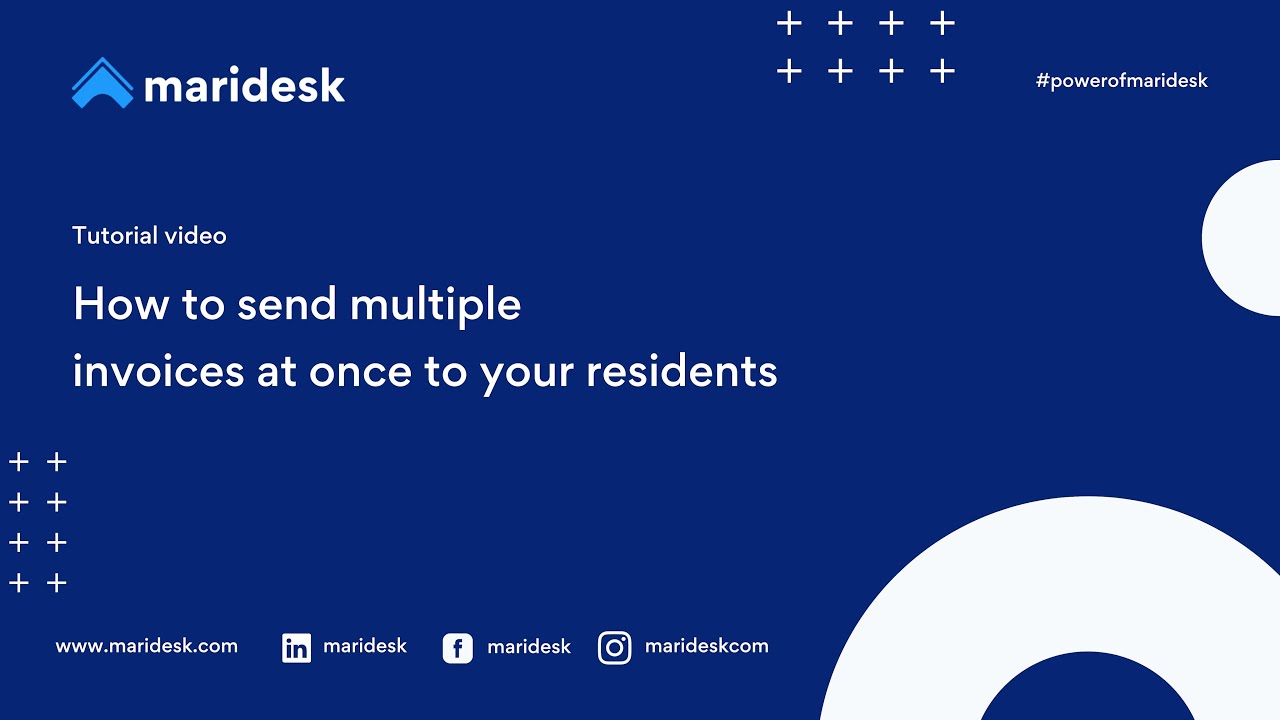 [Tutorial] How to create and send multiple invoices to your residents?