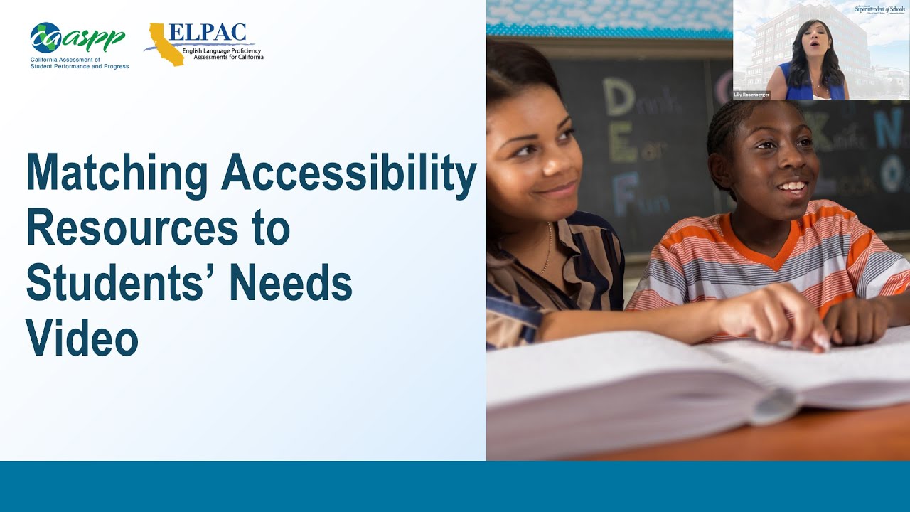 Matching Accessibility Resources to Students’ Needs: What Are Accessibility Resources