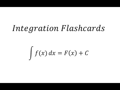 Integration Flashcards | Math Help from Arithmetic through Calculus and ...