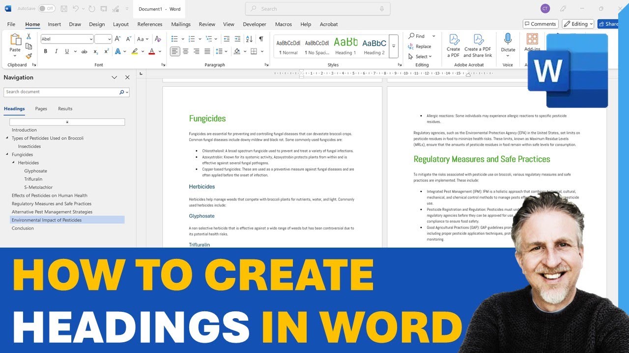 How to Create Headings in Microsoft Word | Create Table of Contents and Navigate Headings