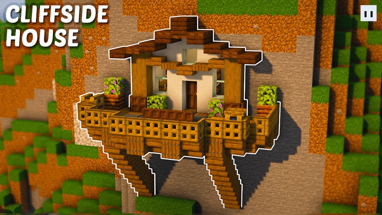 Minecraft : How to Build a Cliffside House | Small & Simple - Minecraft ...