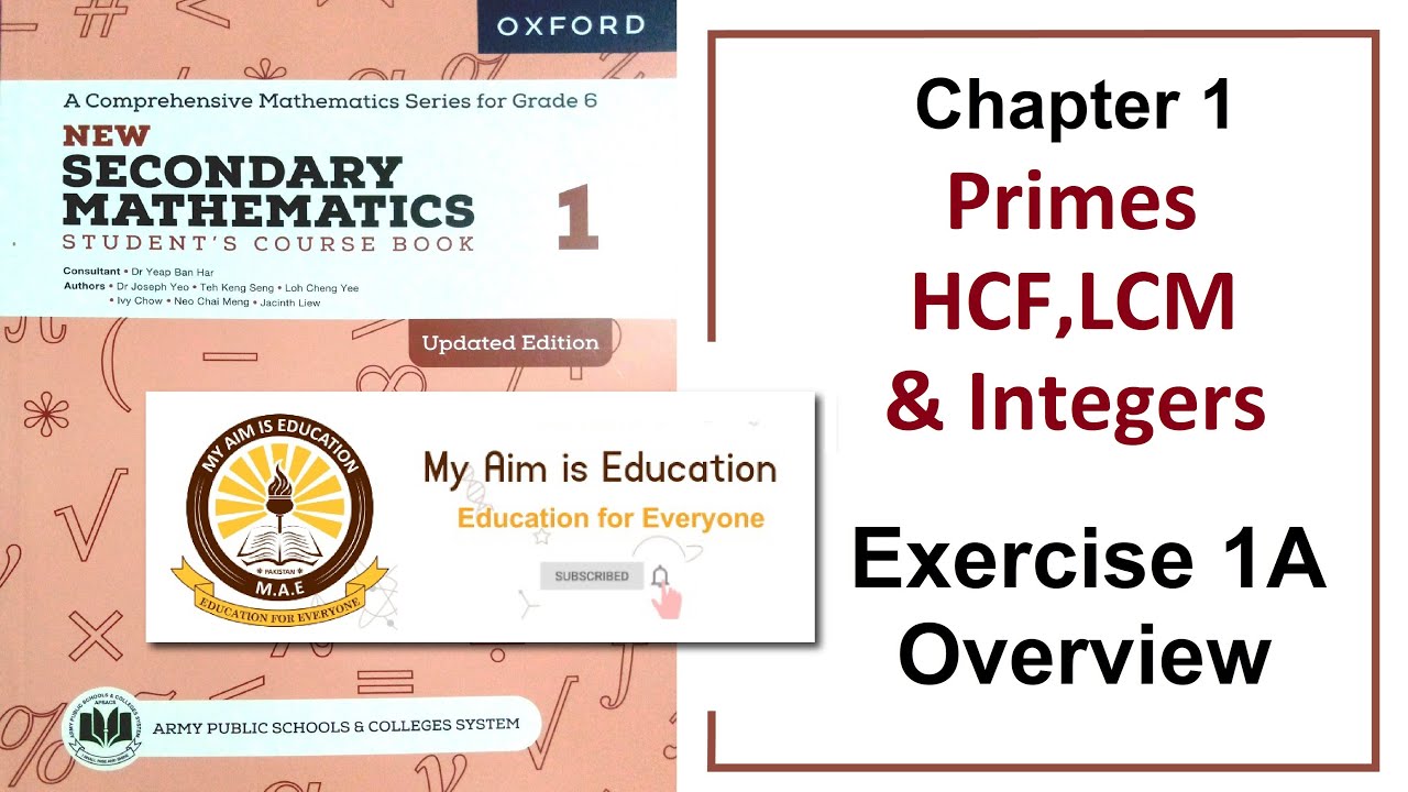 Exercise 1A Overview Class 6 Math (APS)