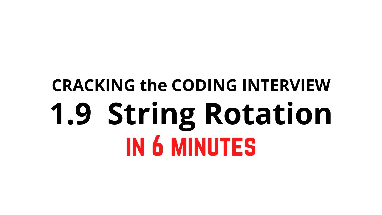 1.9 String Rotation | Cracking the Coding Interview Solution